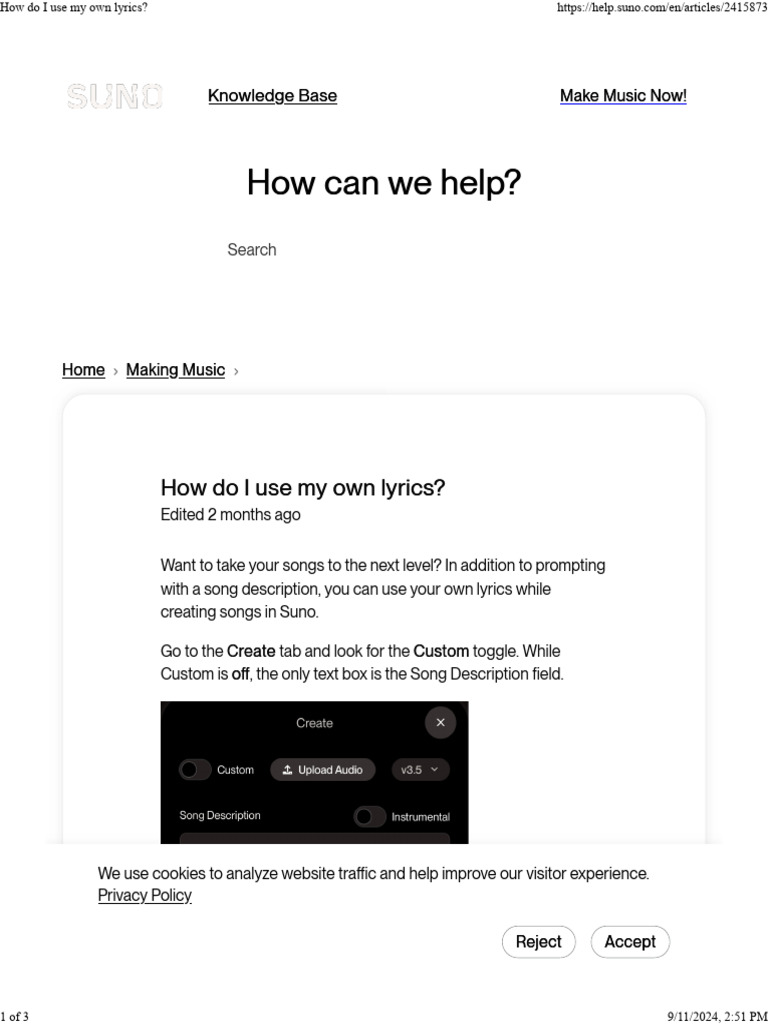How do I use my own lyrics_ | PDF How do I use my own lyrics_ | PDF