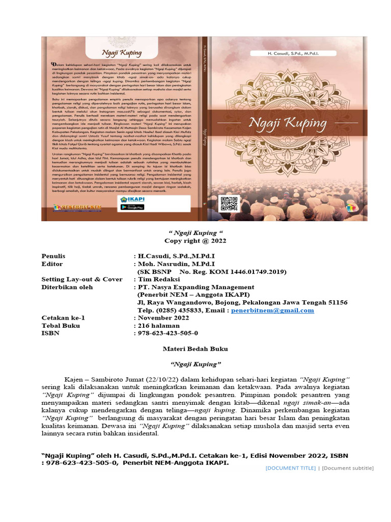 Materi Bedah Buku Ngaji Kuping 2022 | PDF