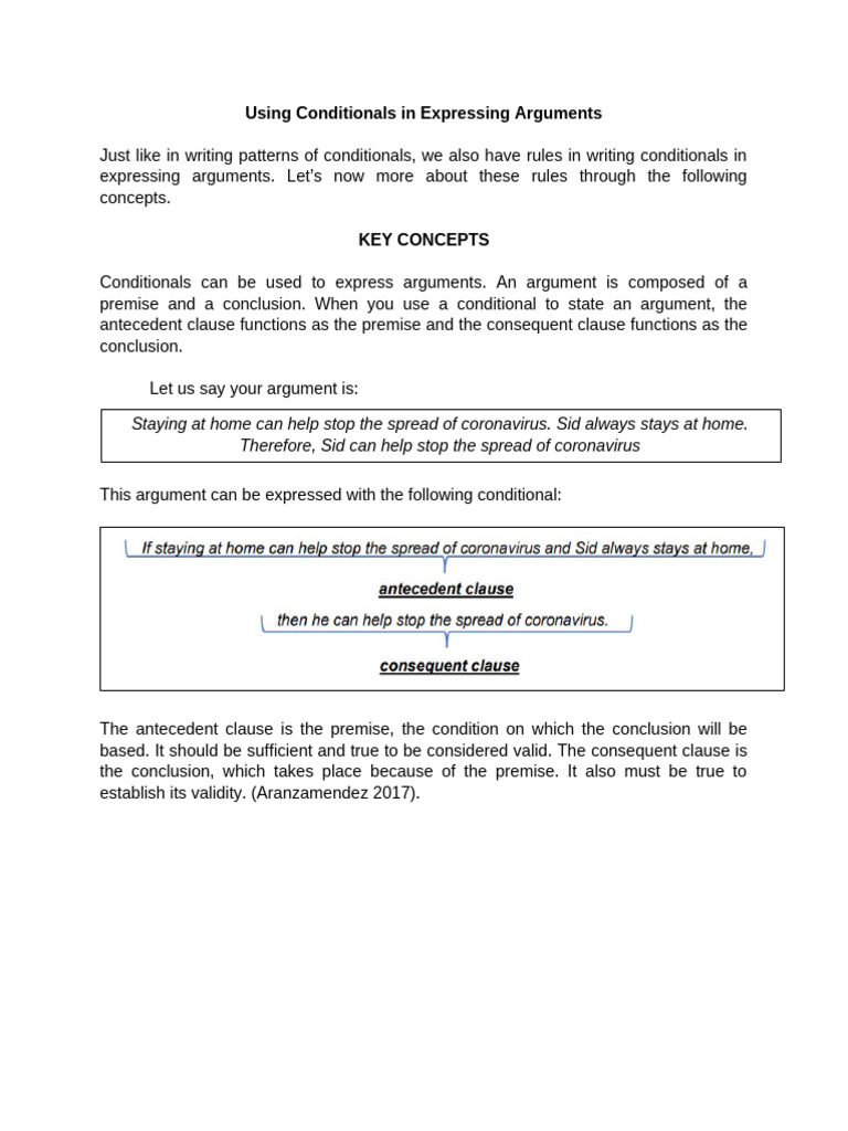 Using Conditionals in Expressing Arguments Communicative Styles | PDF