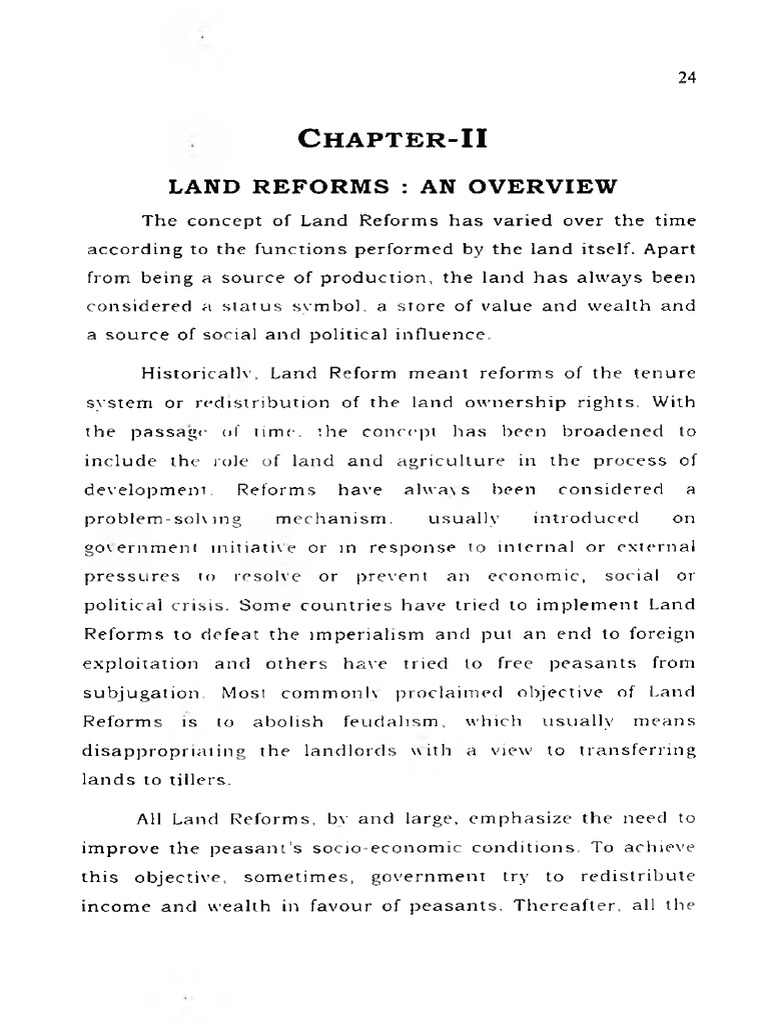 Land reforms | PDF