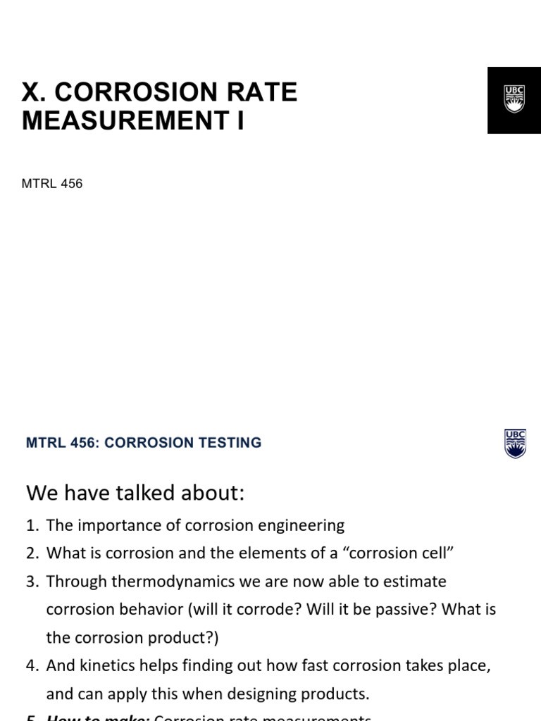 10-Corrosion-Rate-Measurement-I-MTRL-456-2023 | PDF