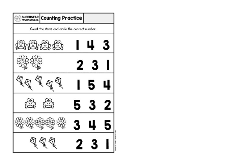 Counting Worksheet | PDF