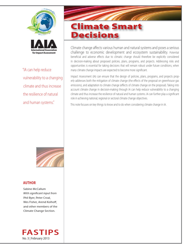 Fastips - 3 Climate Smart Decisions | PDF