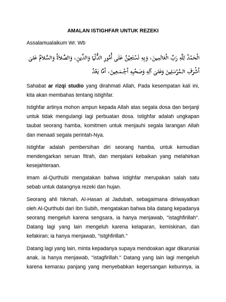 8 Ar Rizqi Studio - Agungnya Istighfar | PDF