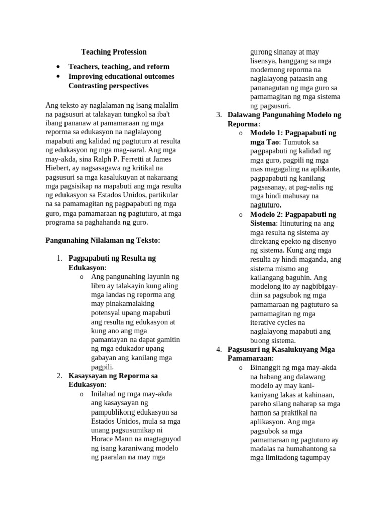 Teaching Profession | PDF