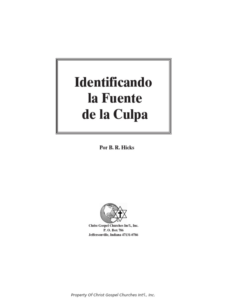 Identificando La Fuente de La Culpa (Identifying Source of Guilt) | PDF