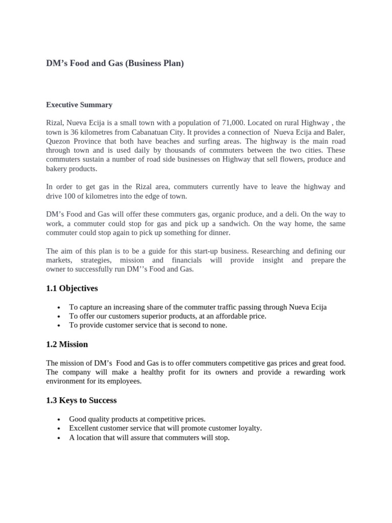 DM Food and Gas | PDF