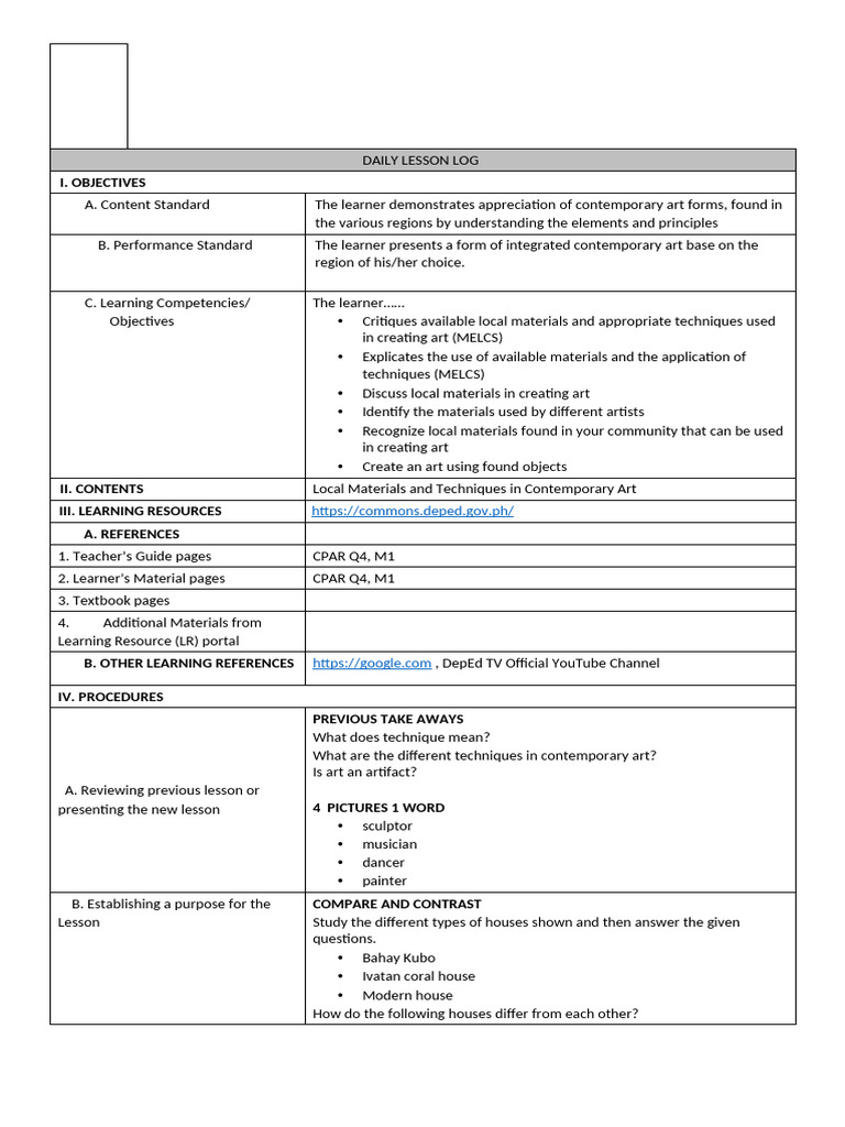 Lesson Plan Cpar PDF Free | PDF