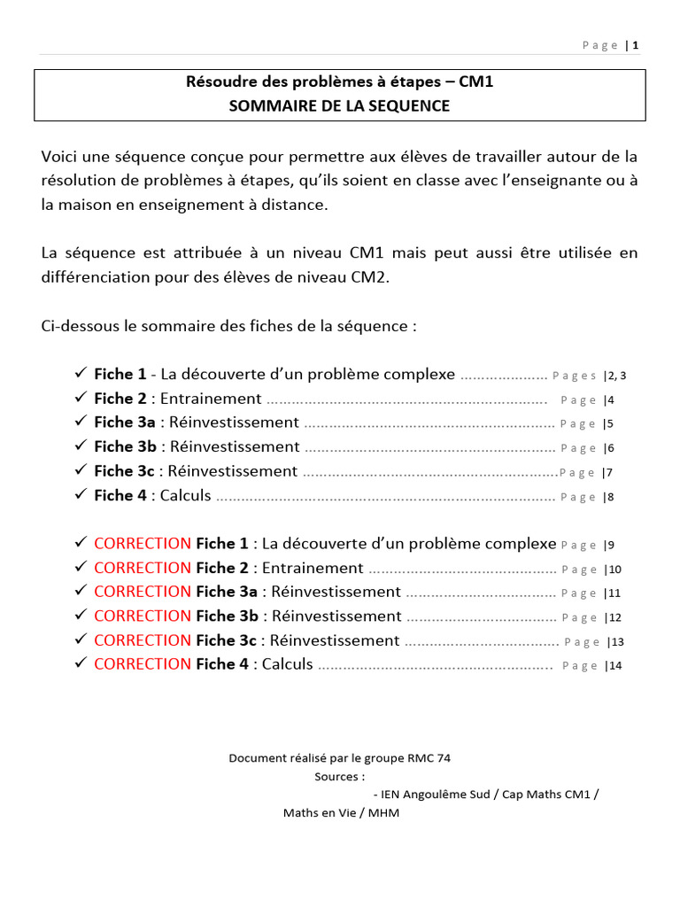 R Soudre Des Probl Mes Tapes CM1 | PDF