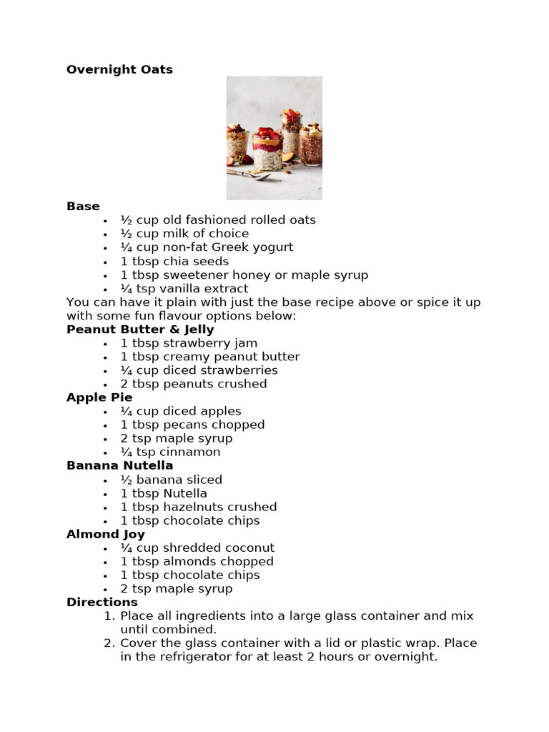 Overnight Oats | PDF