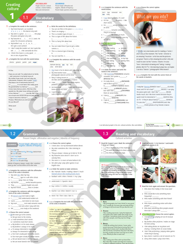 WiderWorld2e-workbook-level2-unit1 | PDF