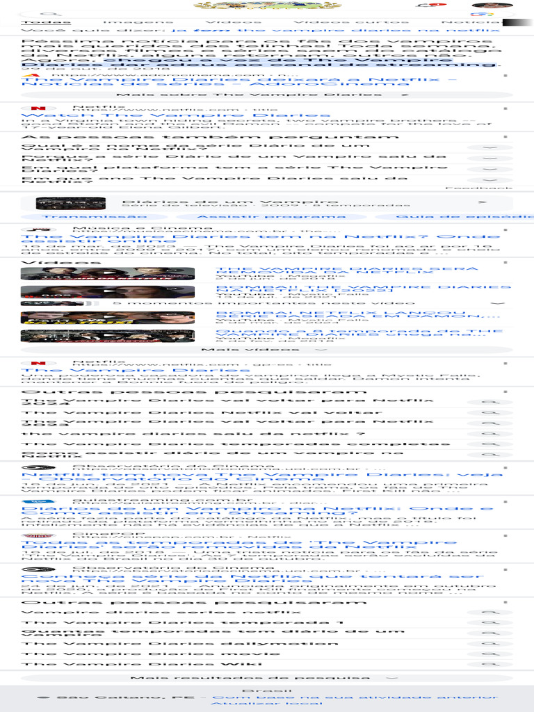 Ja Teve The Vampire Diaries Na Netflix - Pesquisa Google | PDF