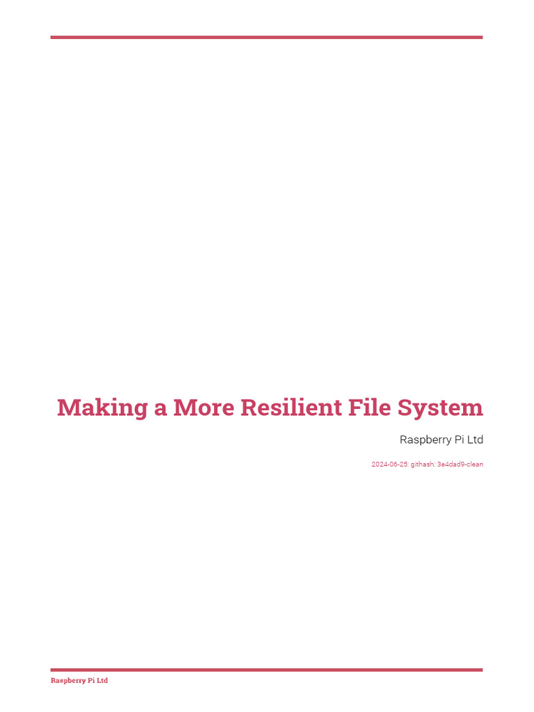 Making A More Resilient File System | PDF