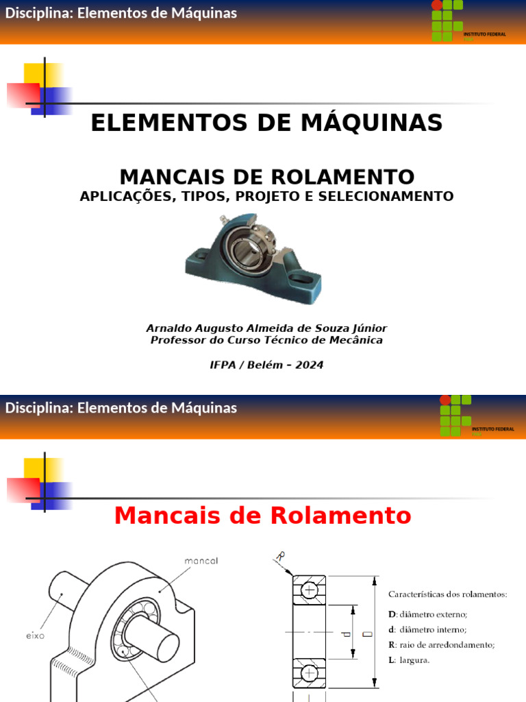 14 Slides Sobre Mancais de Rolamento | PDF