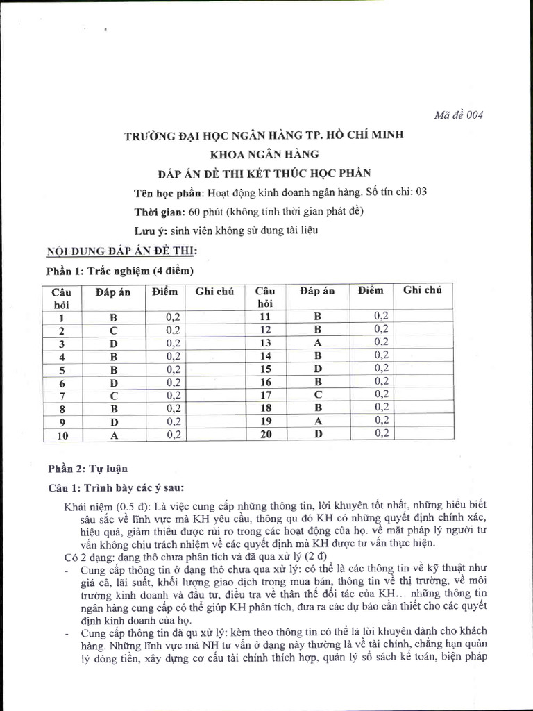 Dap An - HDKDNH - 1.19 .20.1 | PDF