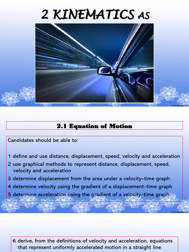 1 Lecture 2 - Kinematics | PDF