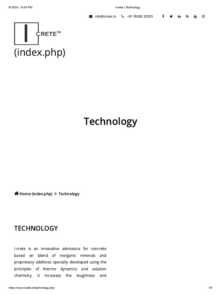 I-Crete - Technology | PDF