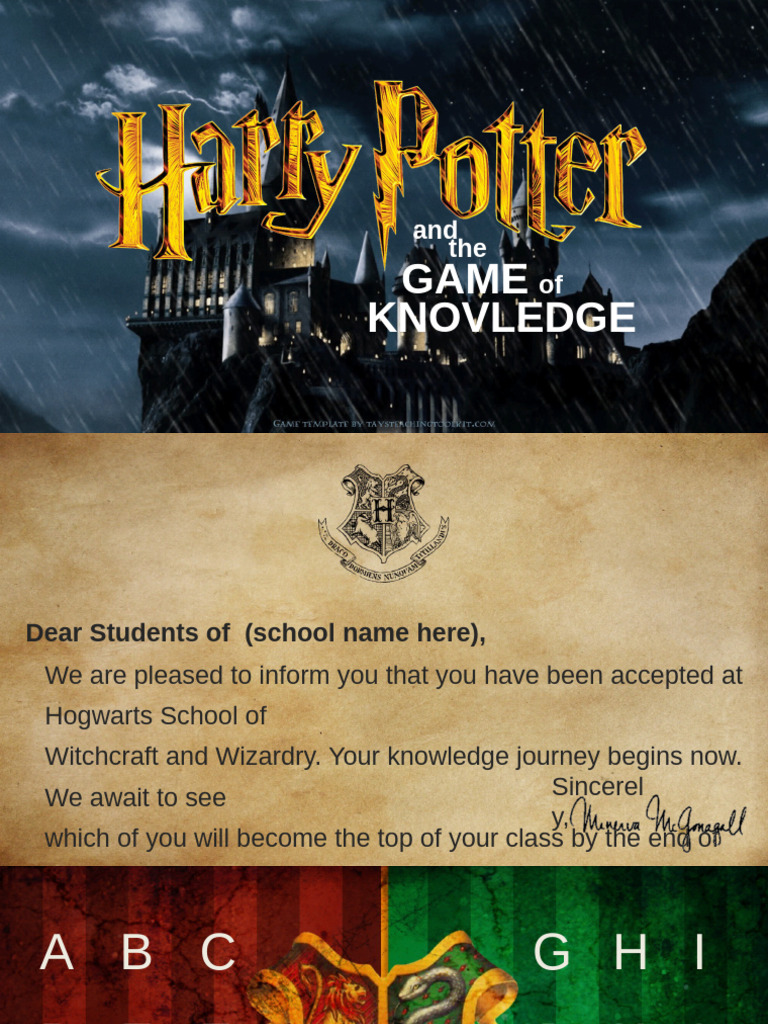 Harry Potter and The Game of Knowledge - Learning Verbs2 | PDF