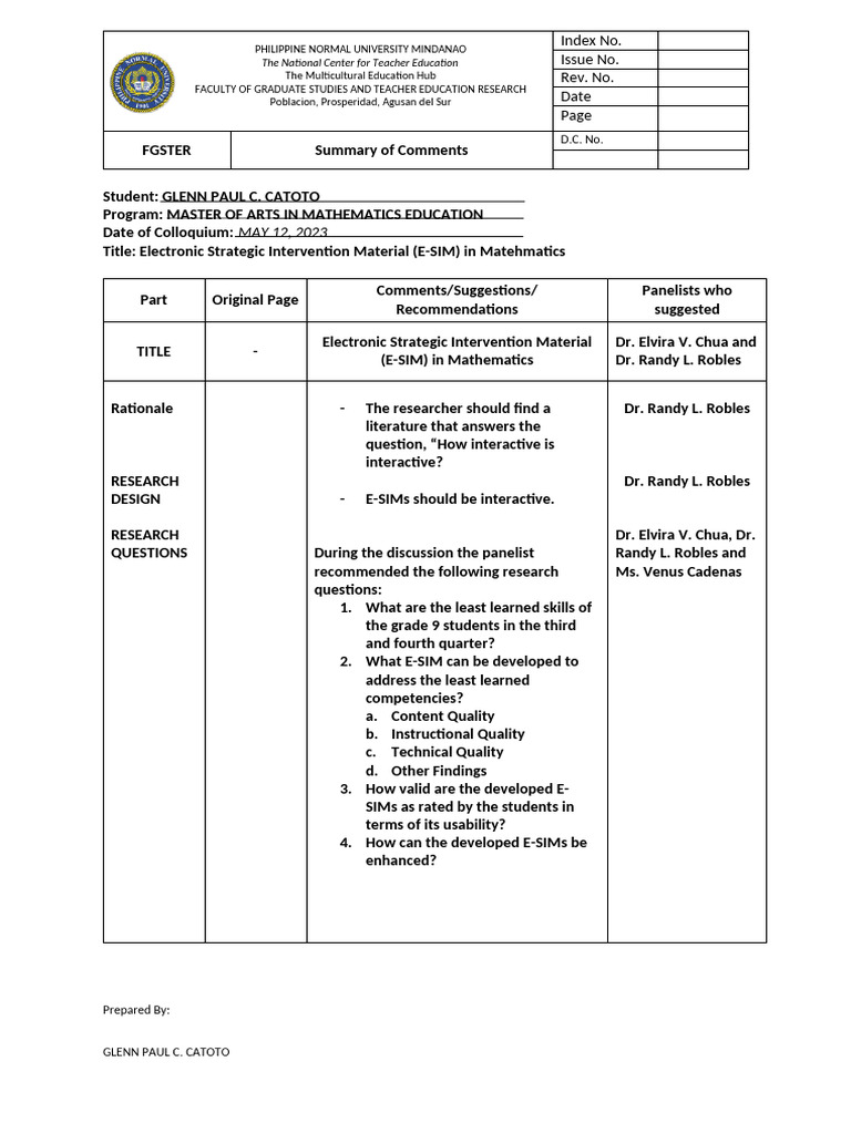 GS-FORM-7-Catoto, GP | PDF
