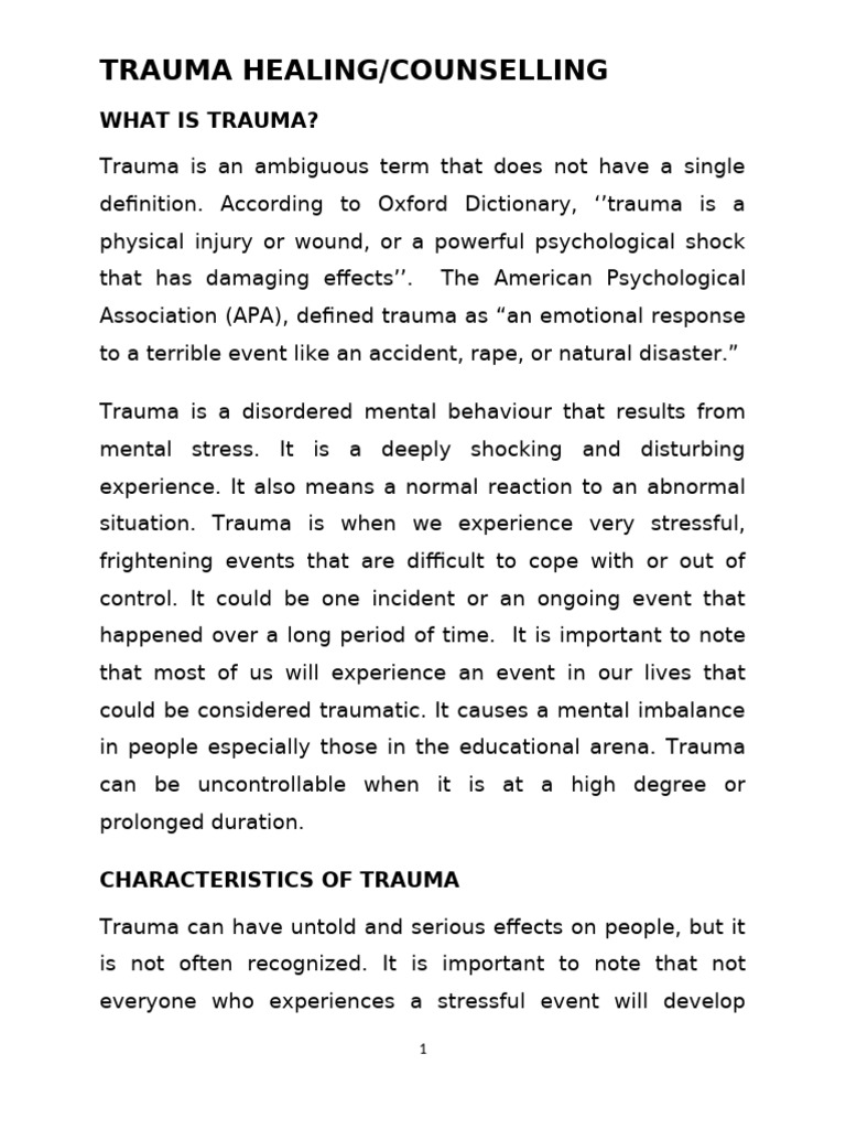 Trauma and Stress | PDF