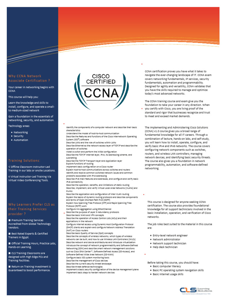 Cisco Certified Network Associate CCNA | PDF