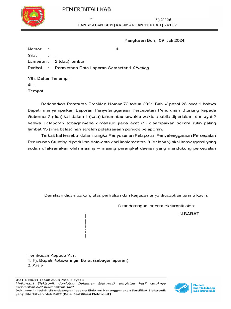 surat lap ed sem 1 2024 | PDF