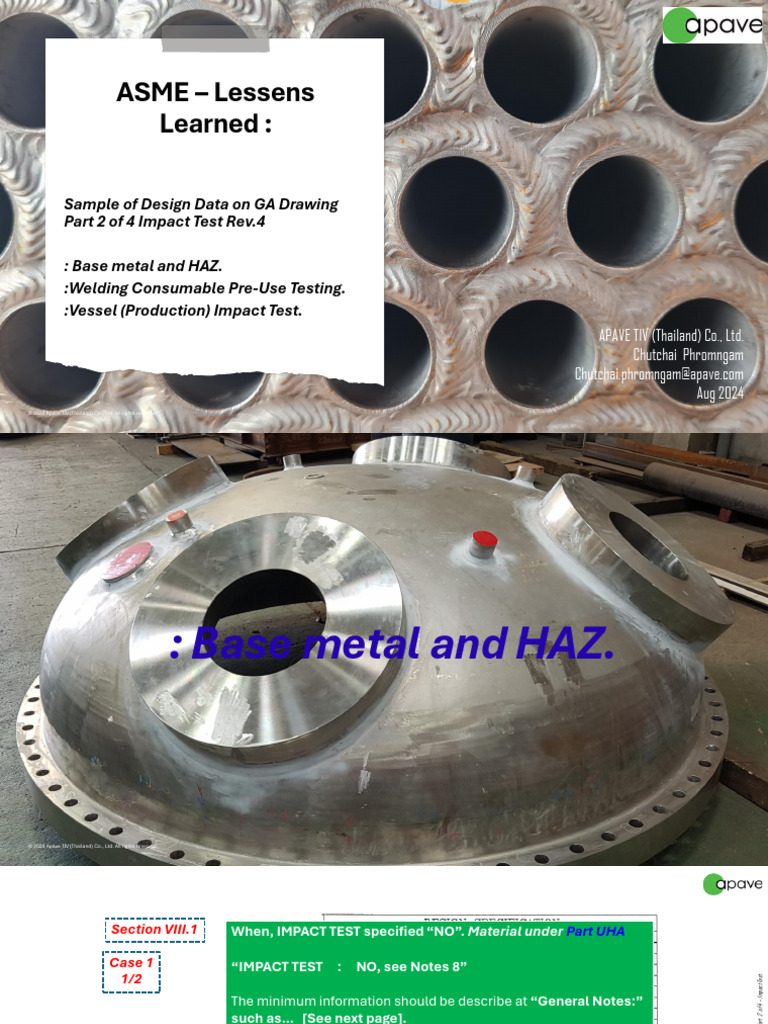 ASME - Lessens Learned - Sample of Design Data On GA Drawing Part 2 of ...