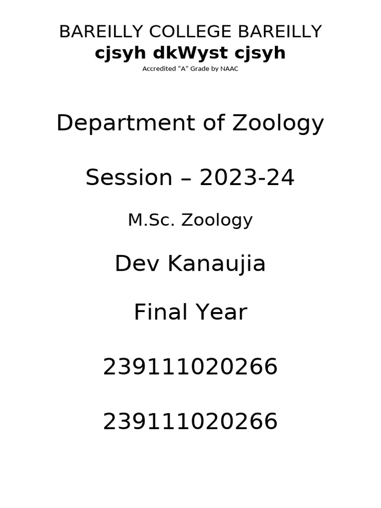 Bareilly College Bareilly | PDF