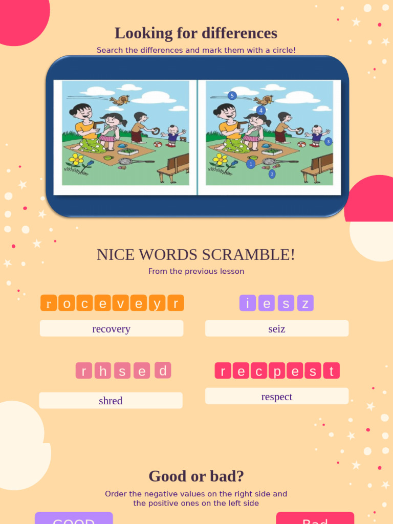 Looking For Differences: Search The Differences and Mark Them With A ...