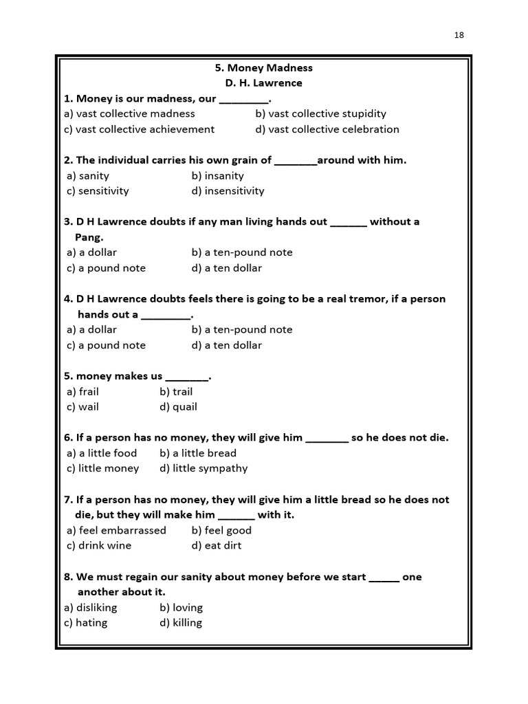 MCQs - I PUC 2023-24-17-18 | PDF