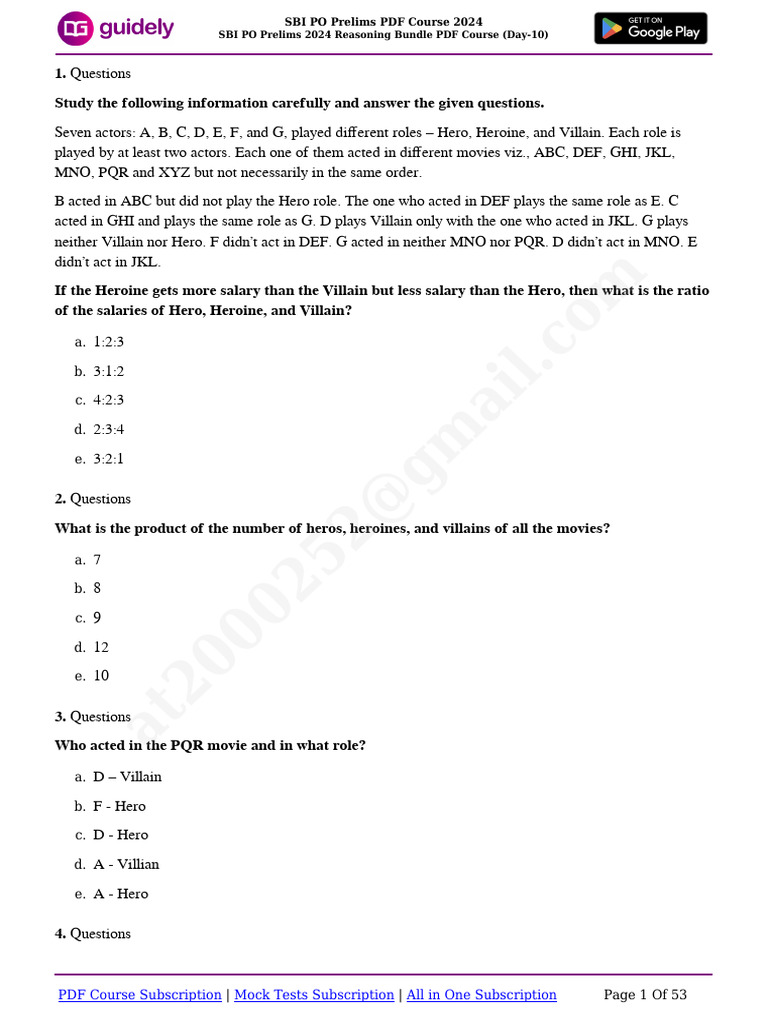 SBI PO Prelims PDF Course 2024-1725168069767 | PDF