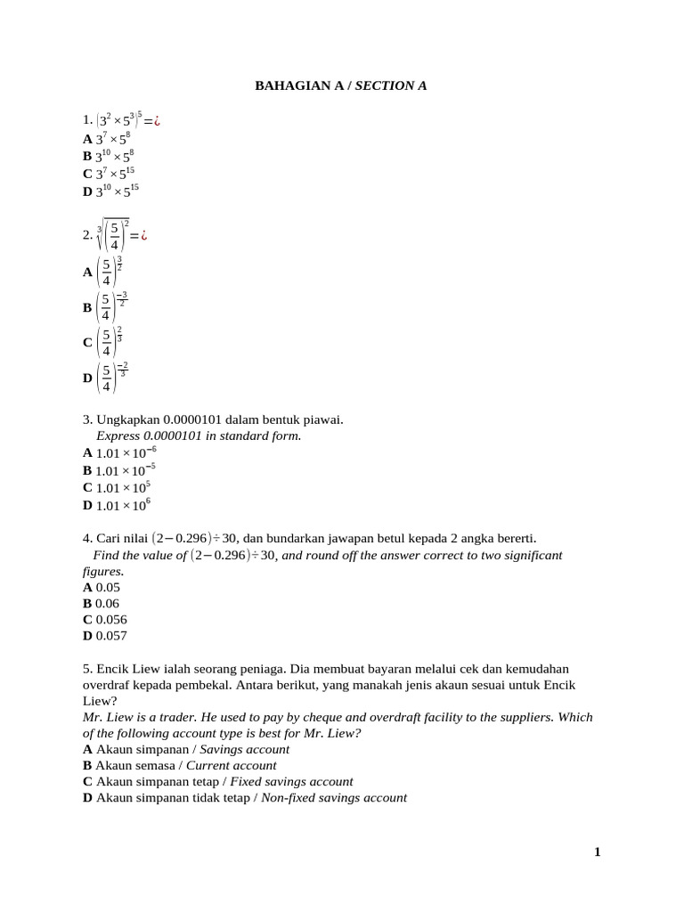 Cakna Minda 1 - Matematik Ting 3 | PDF