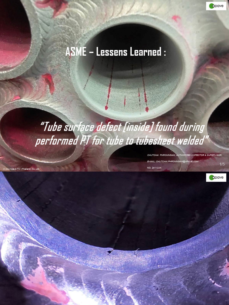 Tube Surface Defect in Welding Process | PDF | Mechanical Engineering