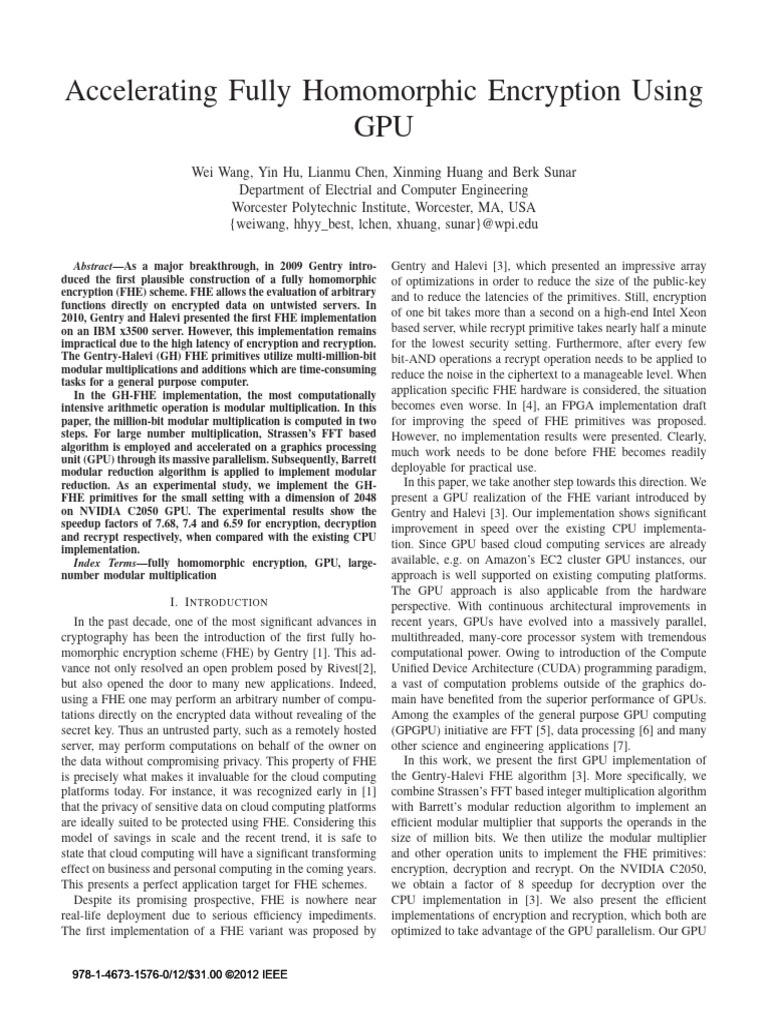 Fhe Gpu | PDF
