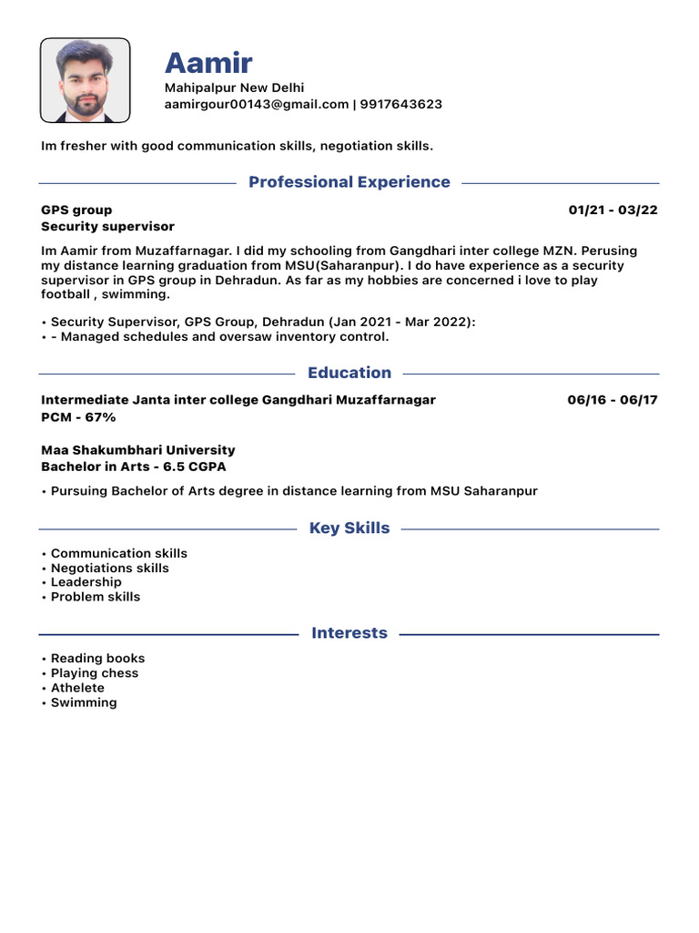 Aamir Resume | PDF
