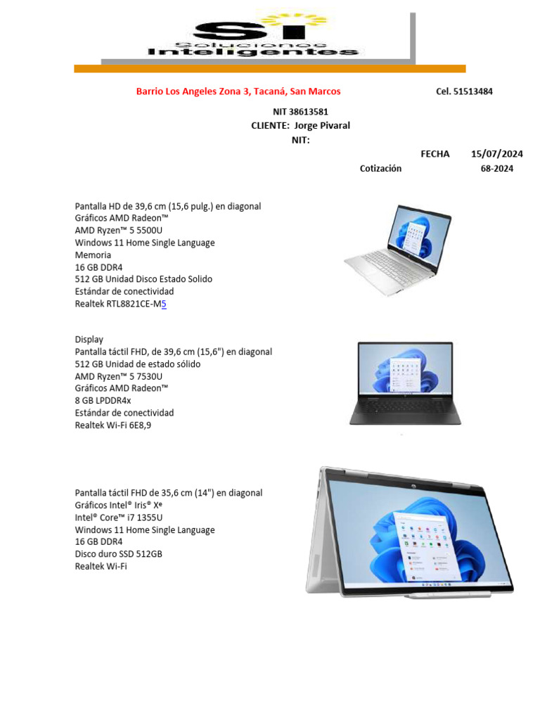 Cotizacion Compu | PDF