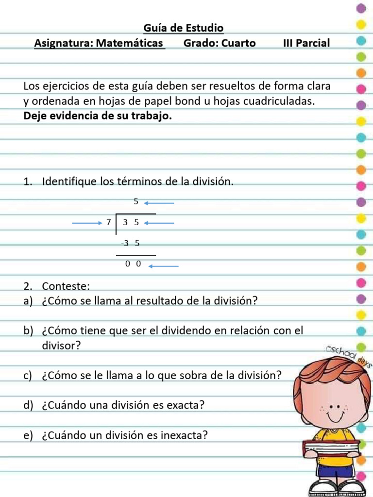 Guía de Estudio Cuarto Grado | PDF