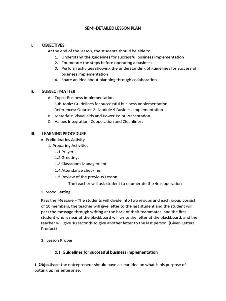 Business Implementation | PDF