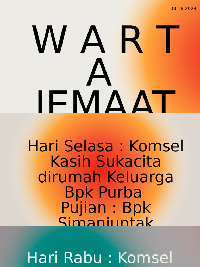 Contoh Warta Jemaat Gereja Pdf