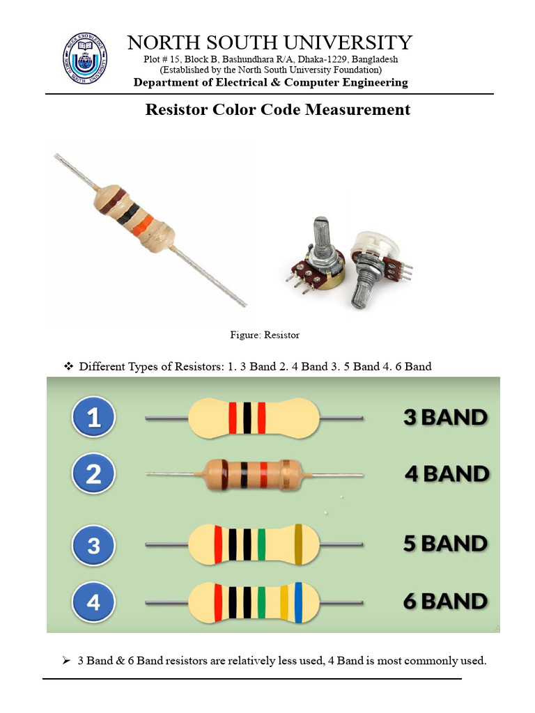 Resistor Color Code Calculation | PDF