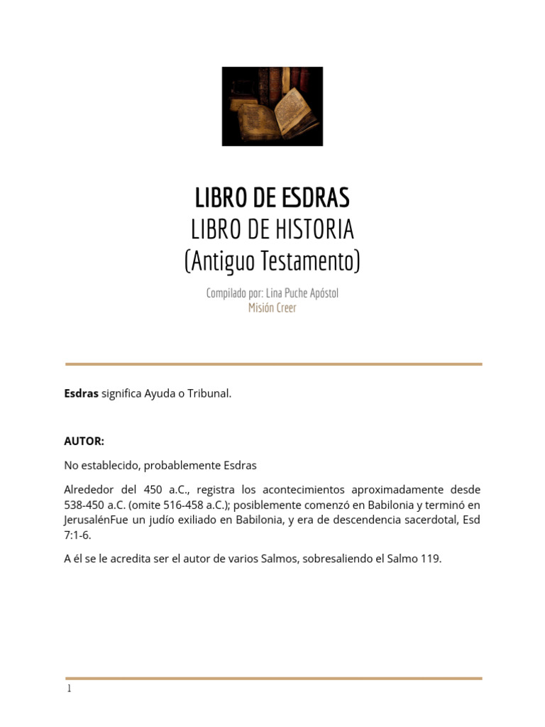Libro de Esdras | PDF