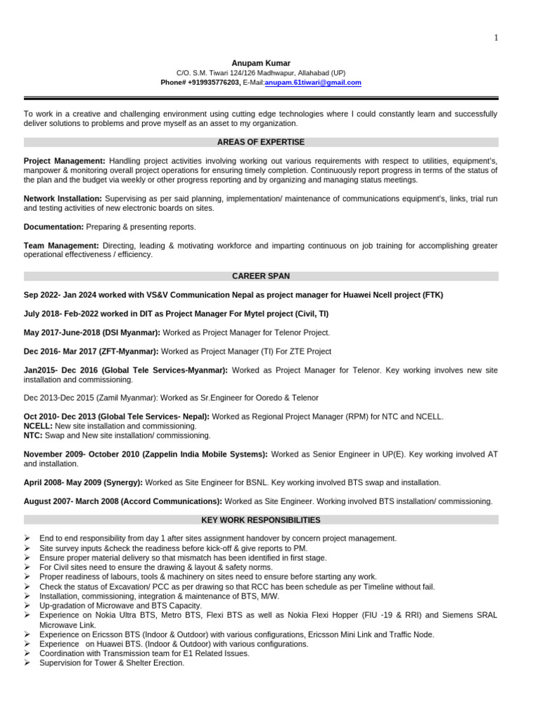 Anupam Resume Updated | PDF