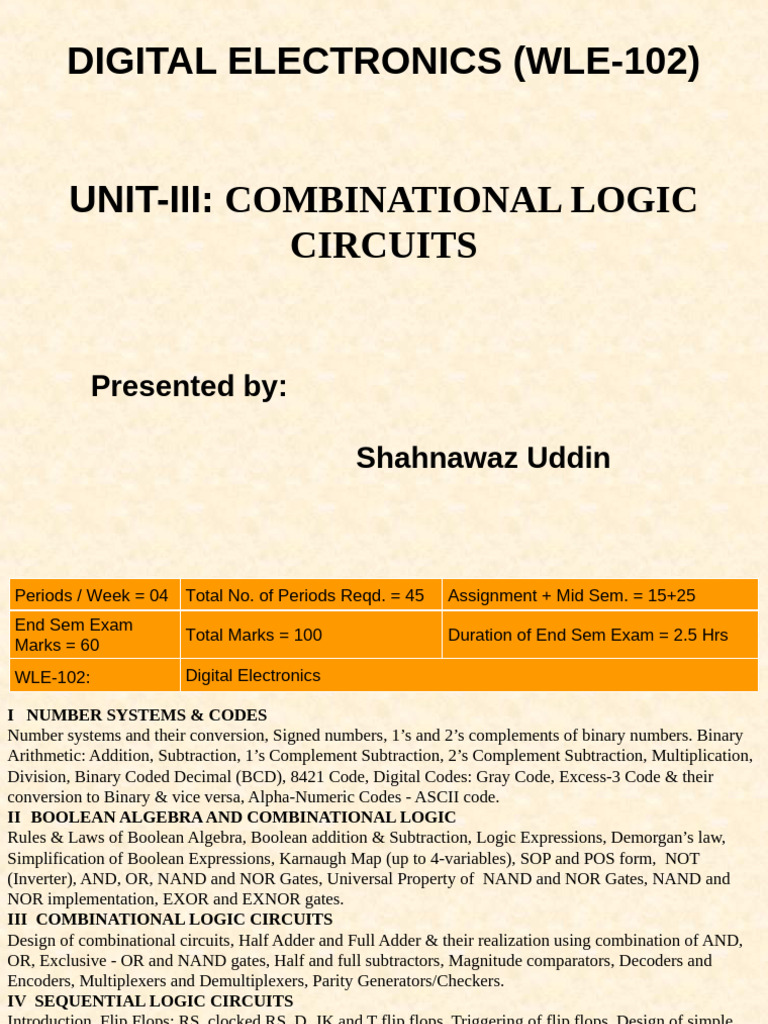 Combination Logic Pdf