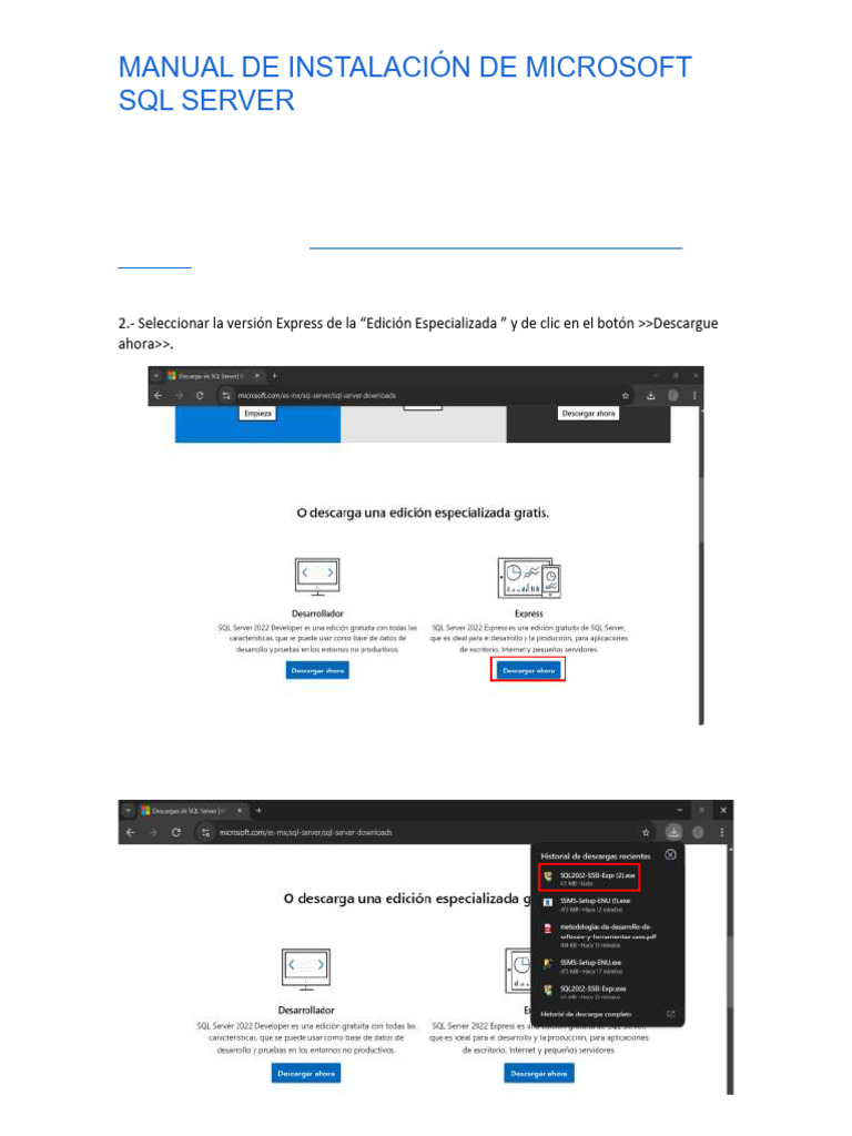 Tarea 3. - Reporte de Instalación de SQL Server | PDF