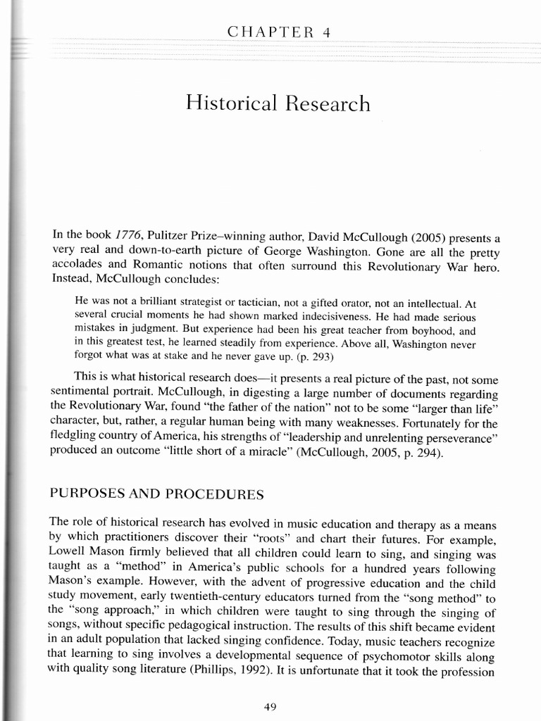 Phillips Chapter 4 Historical Research | PDF