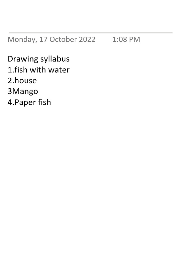 Drawing Syllabus | PDF