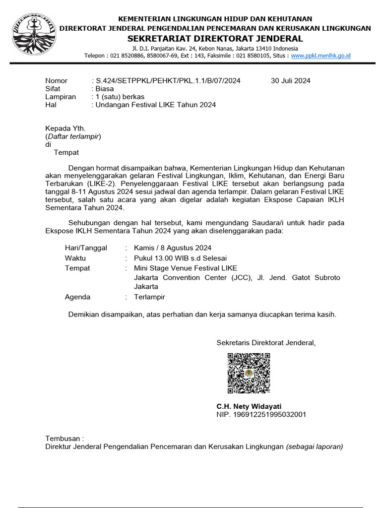 Undangan Pemda Ekspose IKLH Sementara KV | PDF