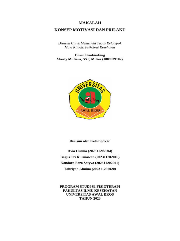 Kel 6 - Makalah Motivasi dan Perilaku | PDF