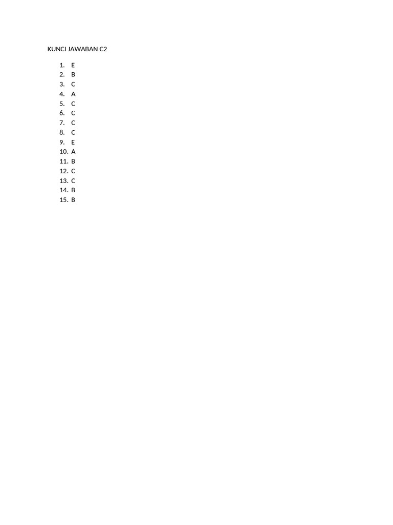 Kunci Jawaban C2 | PDF