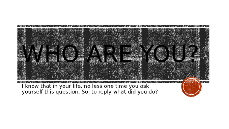 Who Are You | PDF